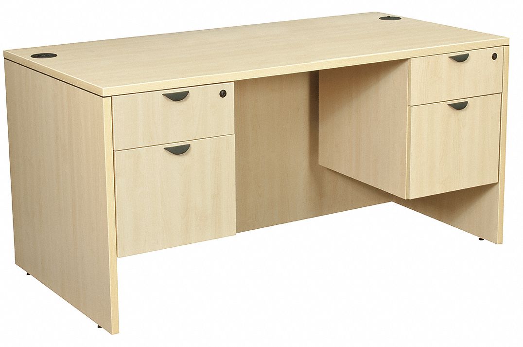 Office Desk,60 x 29 x 30 In,Maple - Grainger