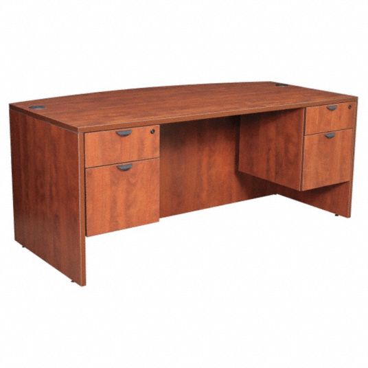 REGENCY, Melamine, Cherry, Office Desk - 12T480|LDPBF7135CH - Grainger