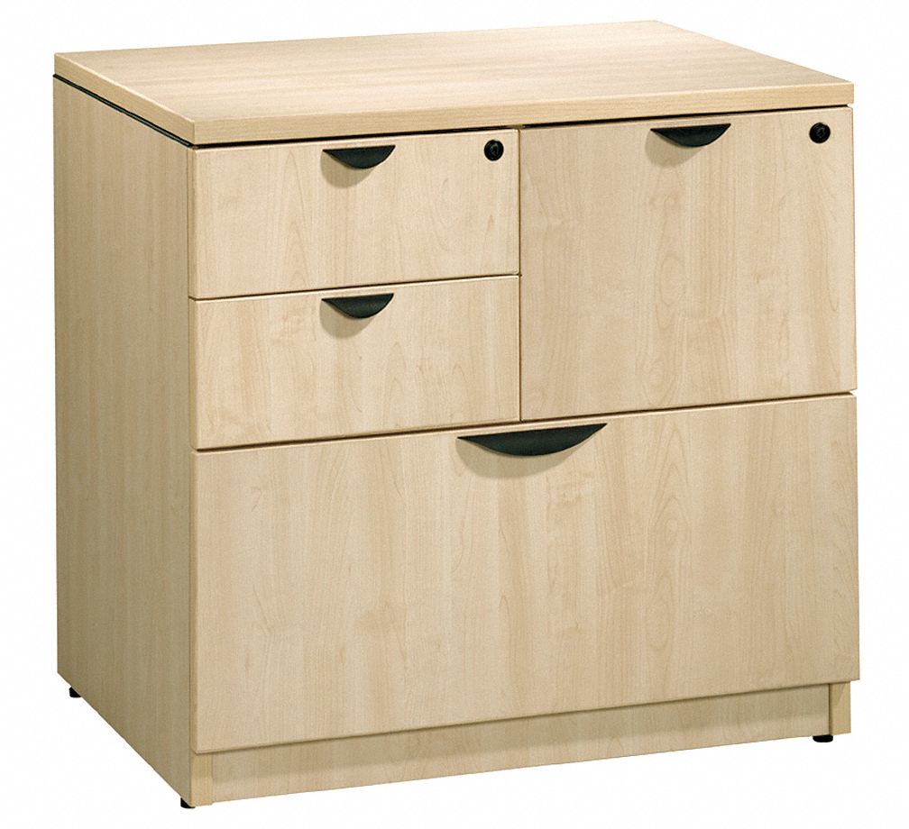 31 in x 24 in x 29 in Legacy Series Combination File Cabinet, Maple ...