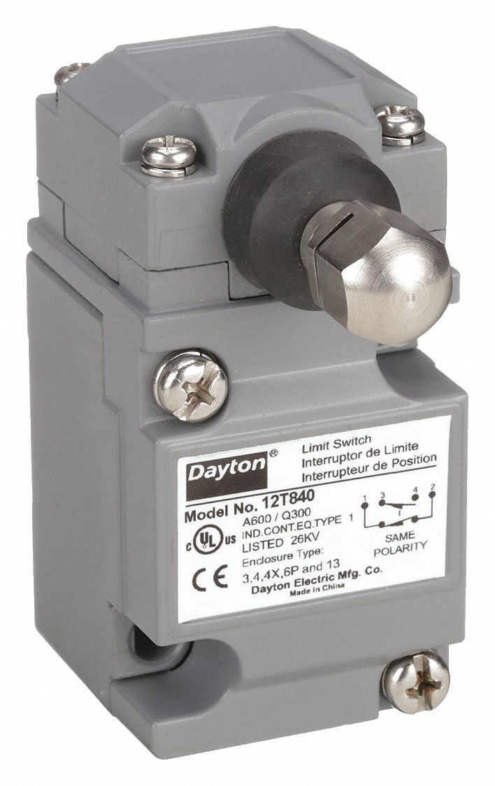 DAYTON, Plunger Actuator, 29 mm Mounting Hole Horizontal Center to ...