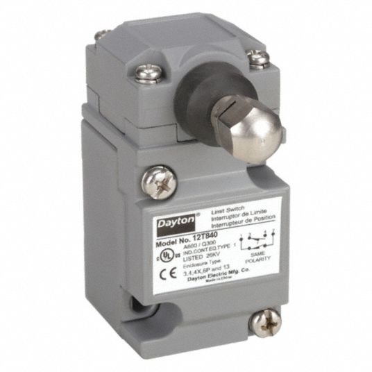 Plunger Heavy Duty Limit Switch; Location: Side, Contact Form: SPDT ...