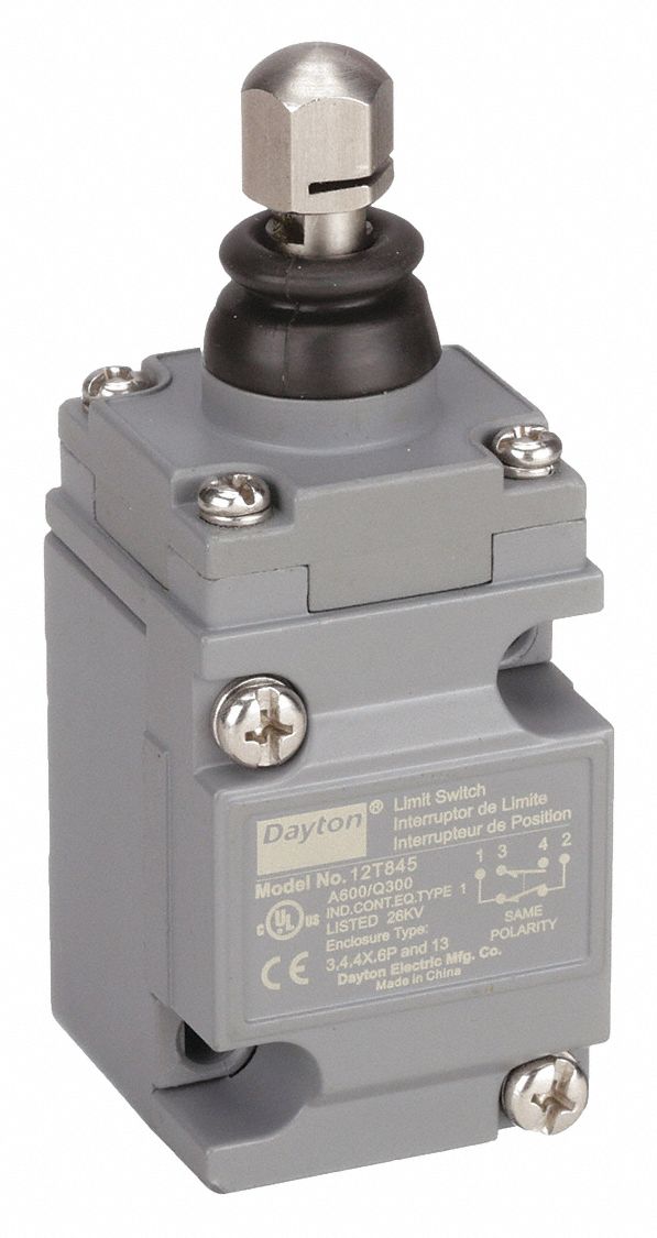 DAYTON, Plunger Actuator, Plunger, Limit Switch - 12T845|12T845 - Grainger