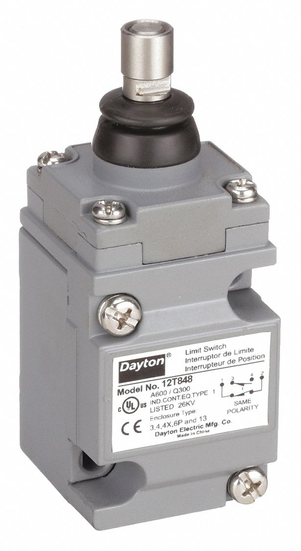 DAYTON, Plunger Actuator, Plunger, Limit Switch - 12T848|12T848 - Grainger