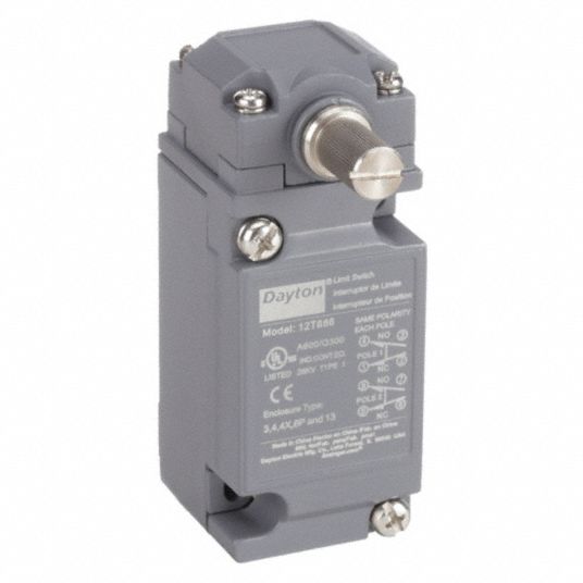 DAYTON, Lever-Rod, 3.54 in-lb Op Torque - Max, Limit Switch - 12T886 ...