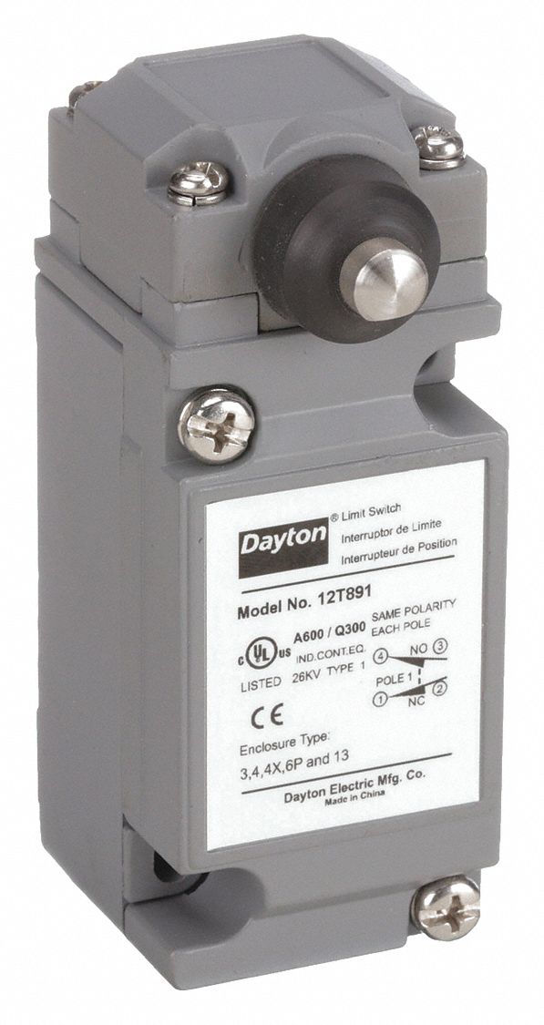 DAYTON, Plunger Actuator, 29 mm Mounting Hole Horizontal Center to ...