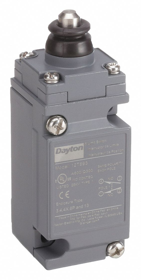 DAYTON, Plunger Actuator, Plunger, Limit Switch - 12T893|12T893 - Grainger
