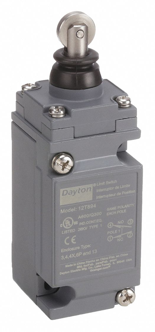 DAYTON Interruptor de Límite de Uso Pesado,Movimiento Vertical,Posición ...