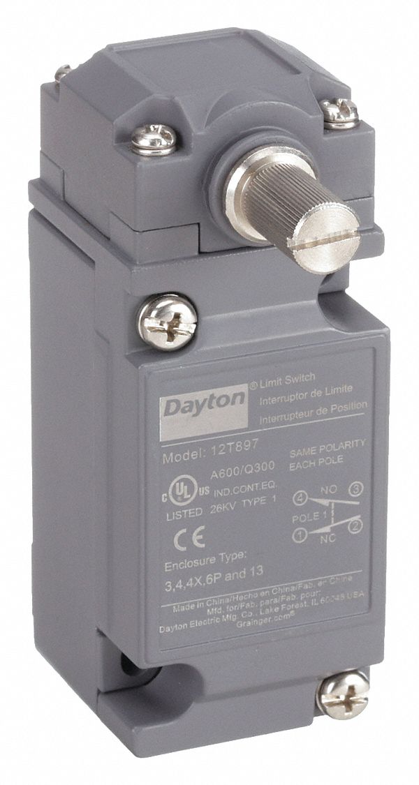 DAYTON, Roller Lever, Non-Metallic, Limit Switch - 12T897|12T897 - Grainger
