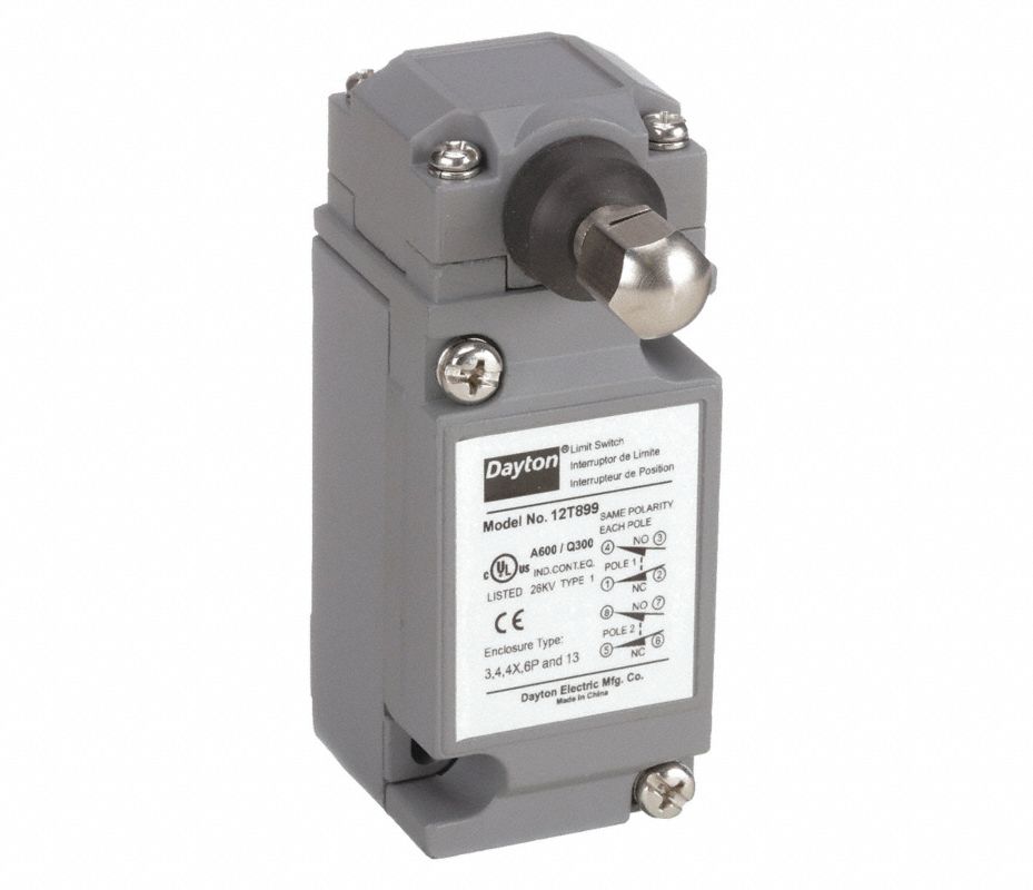 DAYTON Interruptor de Límite de Uso Pesado,Movimiento Horizontal ...