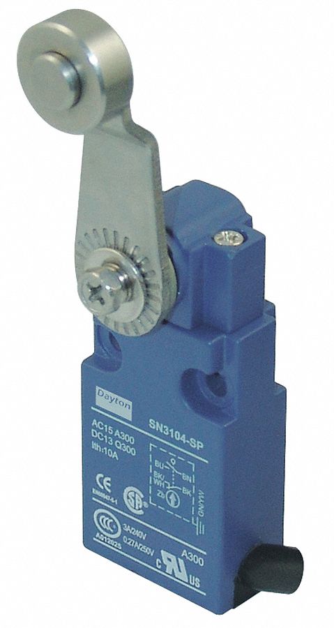 DAYTON, Adj Roller Lever-Arm, Submersible, Limit Switch - 12T945|12T945 - Grainger