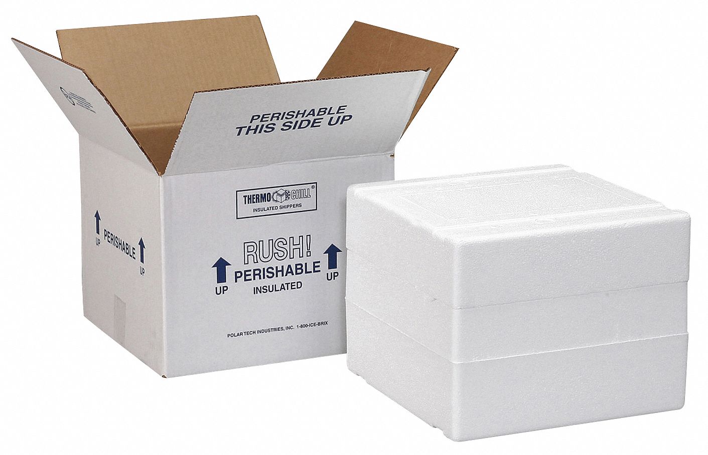 22-3/4x10x13 in, 1 in Insert Wall Thick, Insulated Shipping Container ...