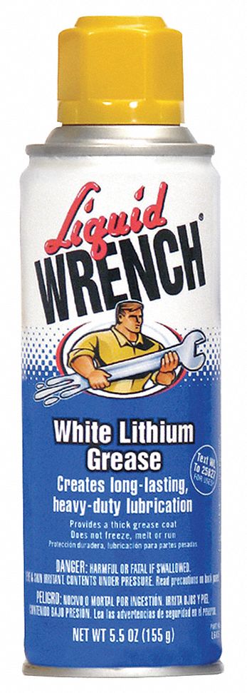 White Lithium Grease,Aerosol Can,5.5 oz. - Grainger