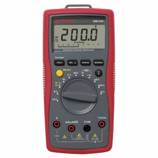 AMPROBE, CAT III 600V, Avg, Digital Multimeter - 12U583|AM-520 - Grainger