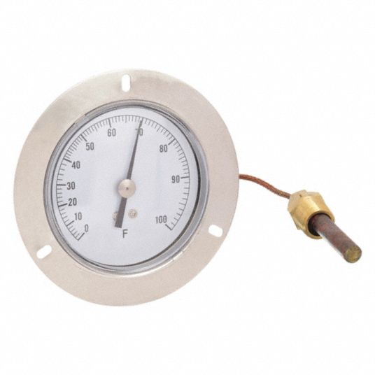Analog Panel Mount Thermometer - Grainger