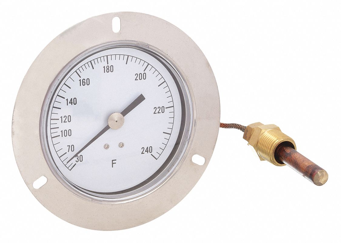 Analog Panel Mount Thermometer - Grainger