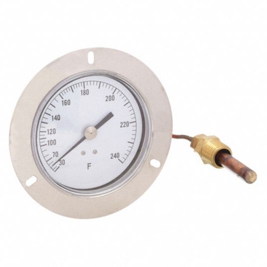 Analog Panel Mount Thermometer - Grainger