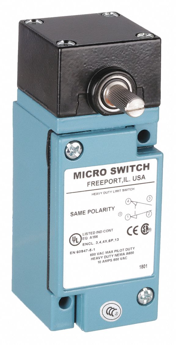 HONEYWELL, Roller Lever, Metallic, Non Plug-In Limit Switch - 12V046 ...