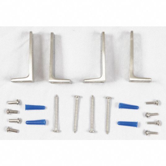 ASI GLOBAL, Stainless Steel, Brushed, Urinal Screen Hardware - 12V398 ...