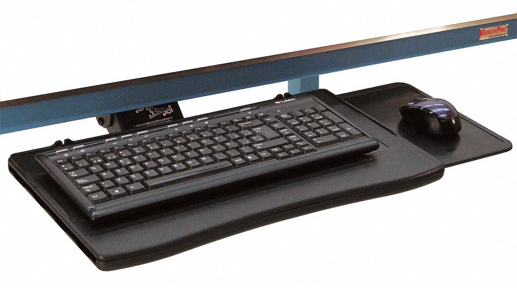 Keyboard Tray,4in,Black - Grainger