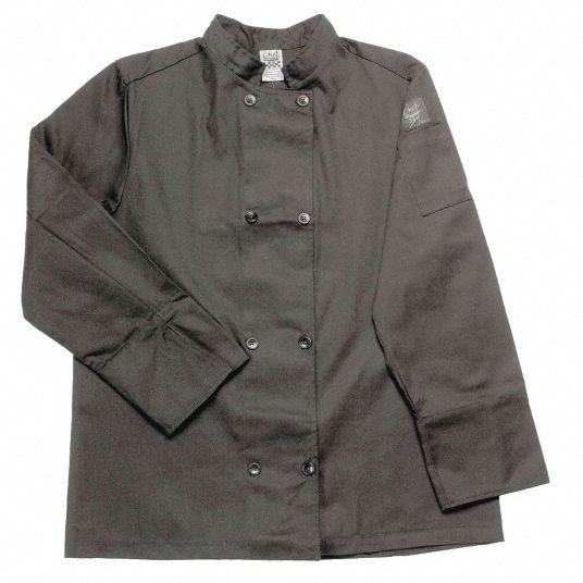 CHEF REVIVAL, Men's, M, Chef Coat - 12V975|J061BK-M - Grainger