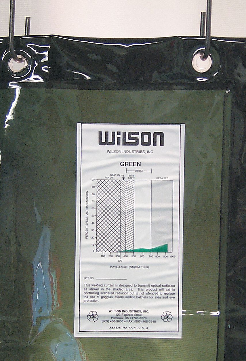 WILSON WELDING REPLACEMENT WELDING SCREEN,GREEN 6X6FT - Welding Screen ...