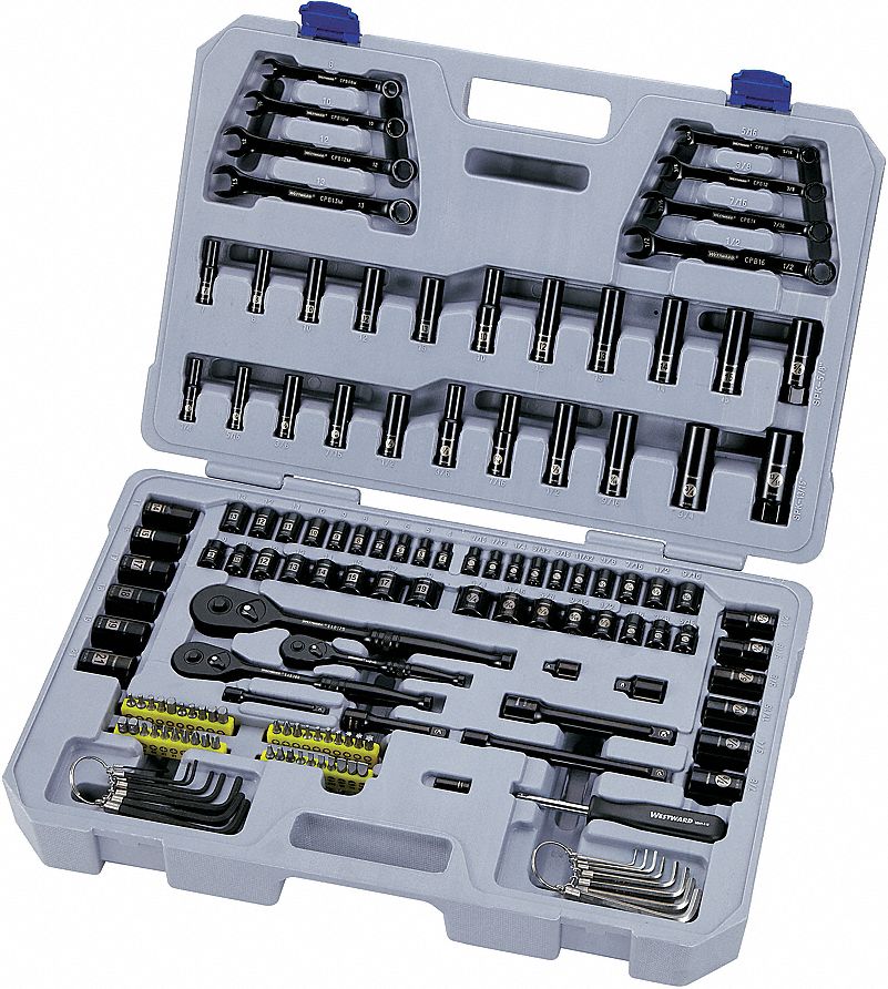 WESTWARD TOOL SET BLACK CHROME 150 PCE - 12854 - WSWBKC150 | BKC150 ...
