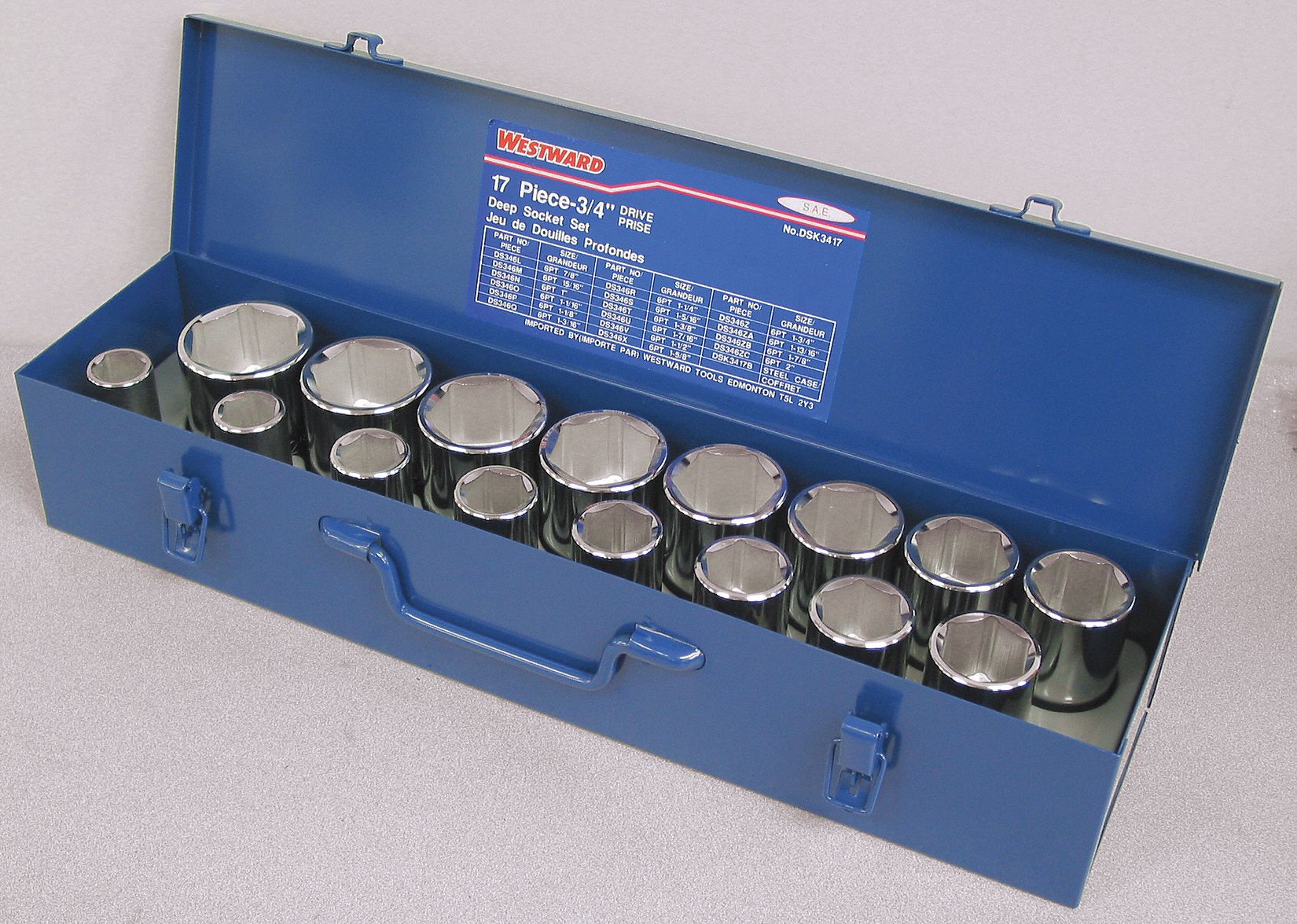 WESTWARD SOCKET SET DEEP 3/4IN DR 17 - Socket Sets - WSWDSK3417 ...