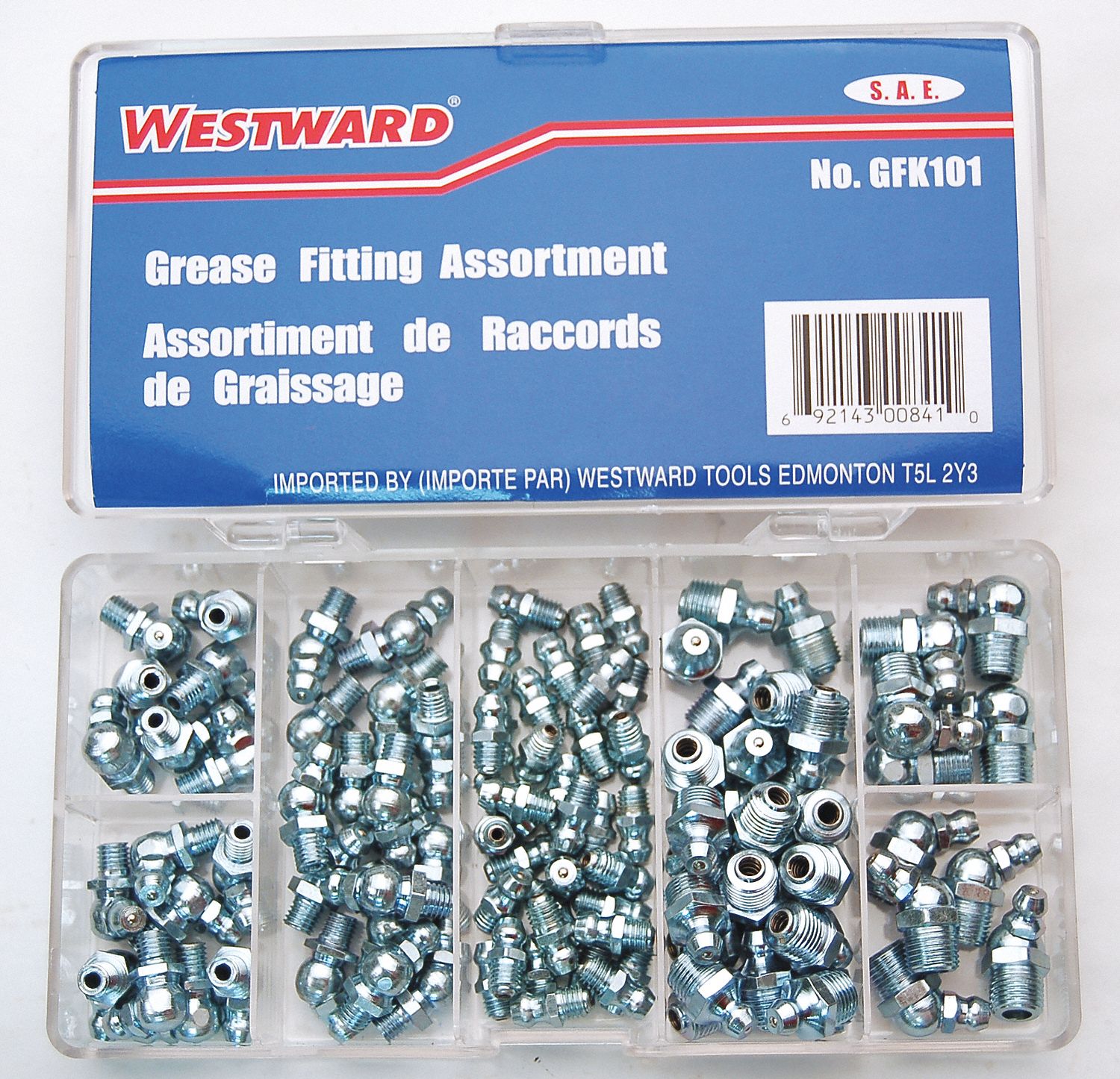 WESTWARD FITTING GREASE KIT 101 PCE - Grease Fitting Kits - WSWGFK101 ...