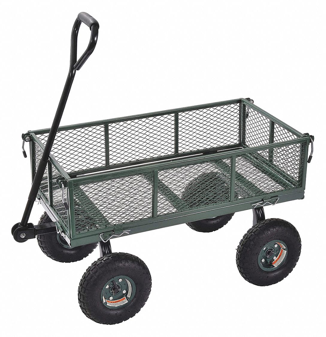 400 lb Load Capacity, 20 in Overall Wd, Wagon Truck with Flow-Through ...
