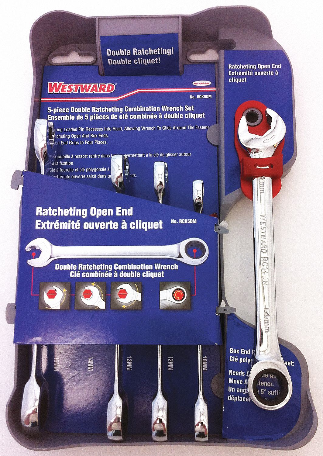 WESTWARD WRENCH RATCHET SET DUAL 5 PCE MET - Combination Wrench Sets ...