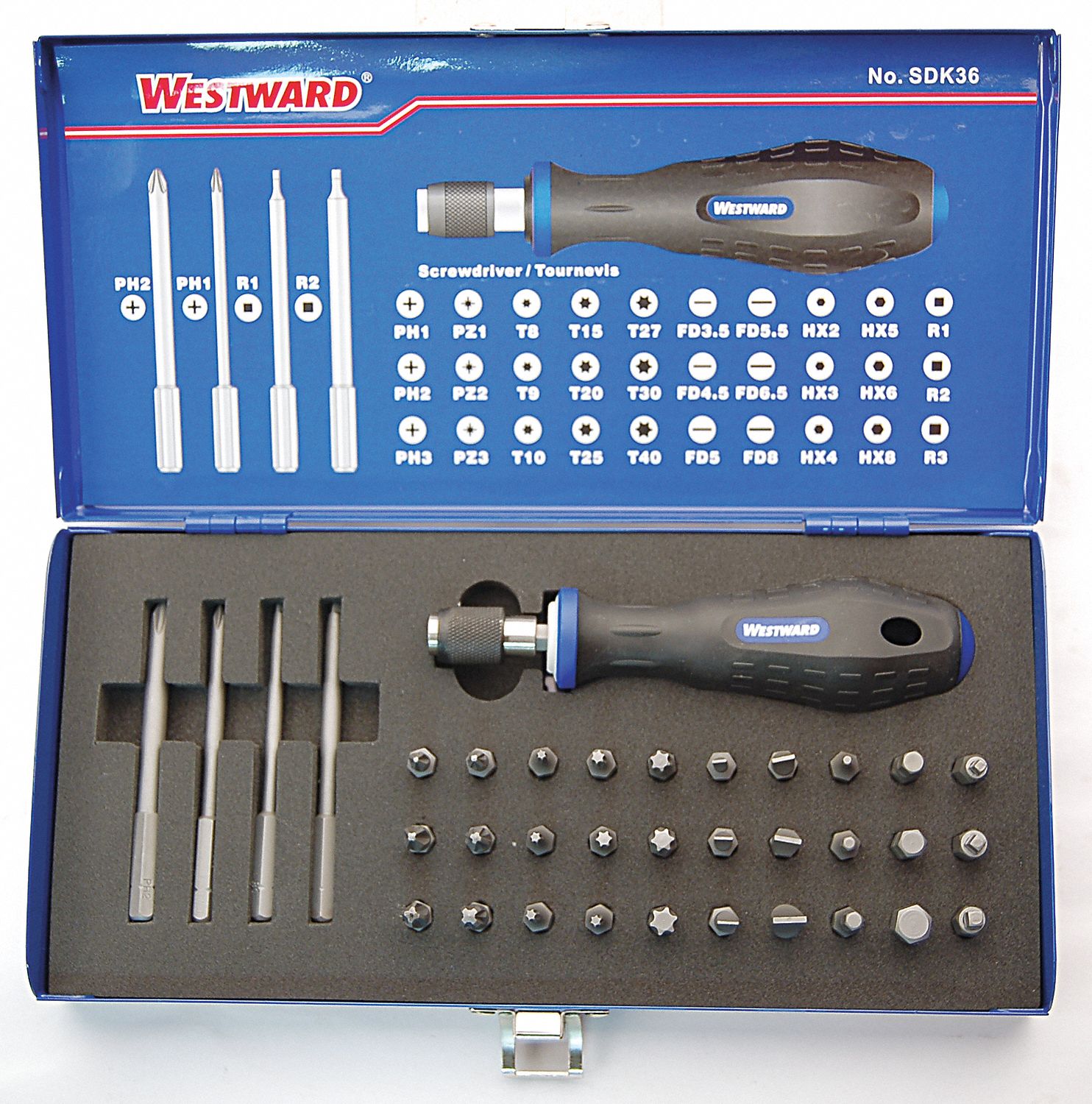WESTWARD BIT SCREWDRIVER SET 36PCE 4102 WSWSDK36 SDK36 Grainger Canada