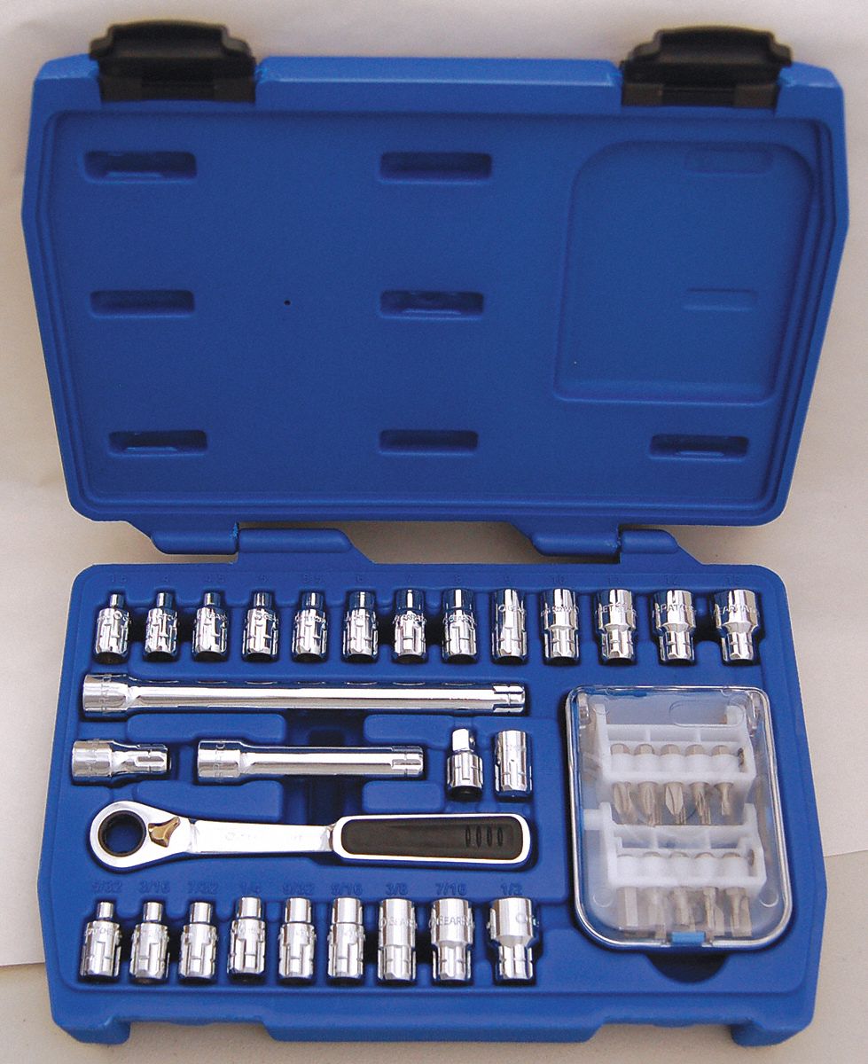 WESTWARD GEAR/RATCHET SET 48PC 1/4 DRV SAE/M - 12854 - WSWVK1448 ...