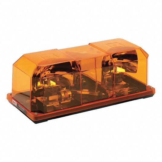 Amber Mini Light Bar, Halogen Lamp Type, Magnetic Mounting, Number of ...