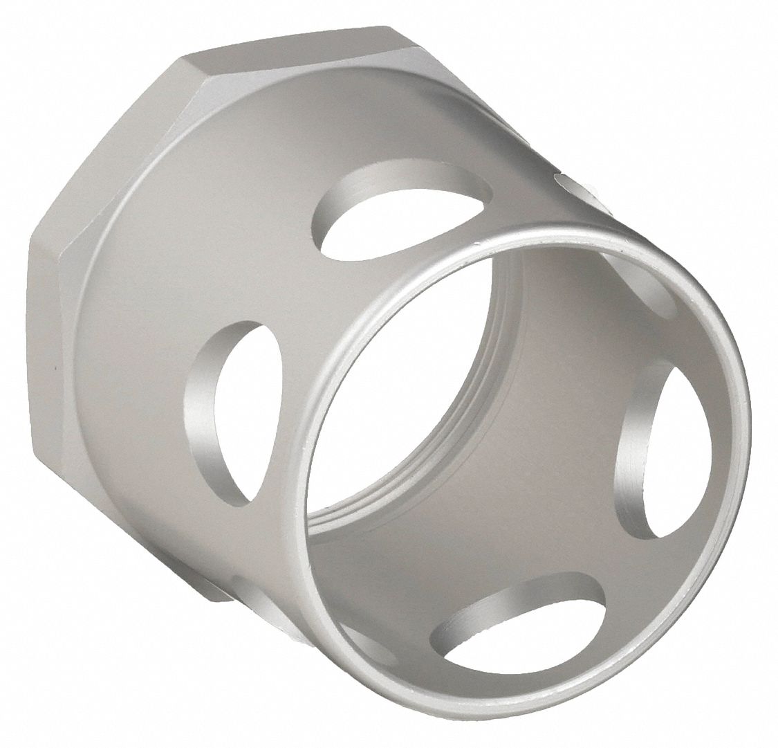 EATON, 30 mm Panel Mounting Hole Dia, Silver, Pushbutton Guard - 12Y246 ...