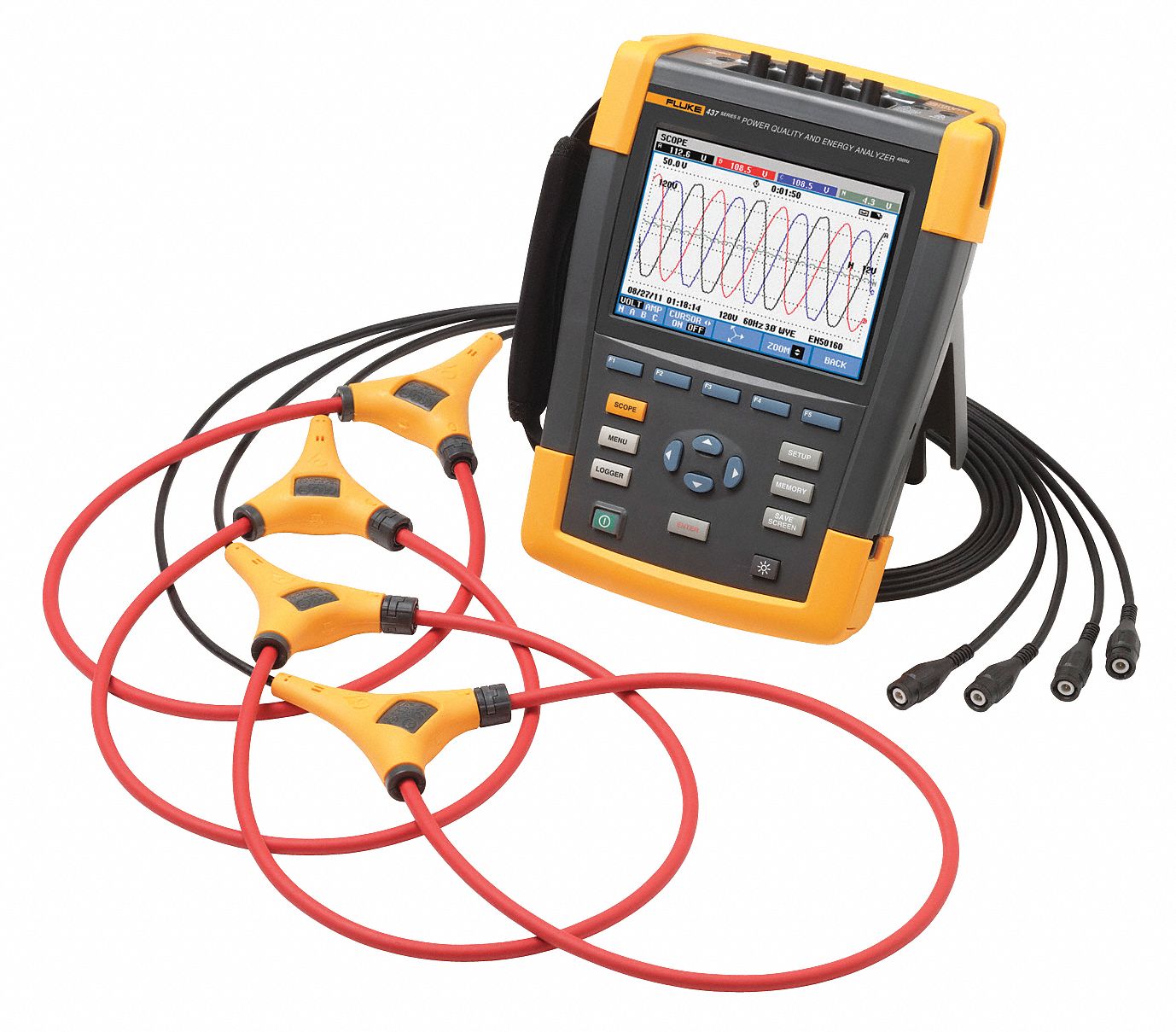 FLUKE, CAT III 1000V/CAT IV 600V, 6,000 A Max AC Current Measured ...
