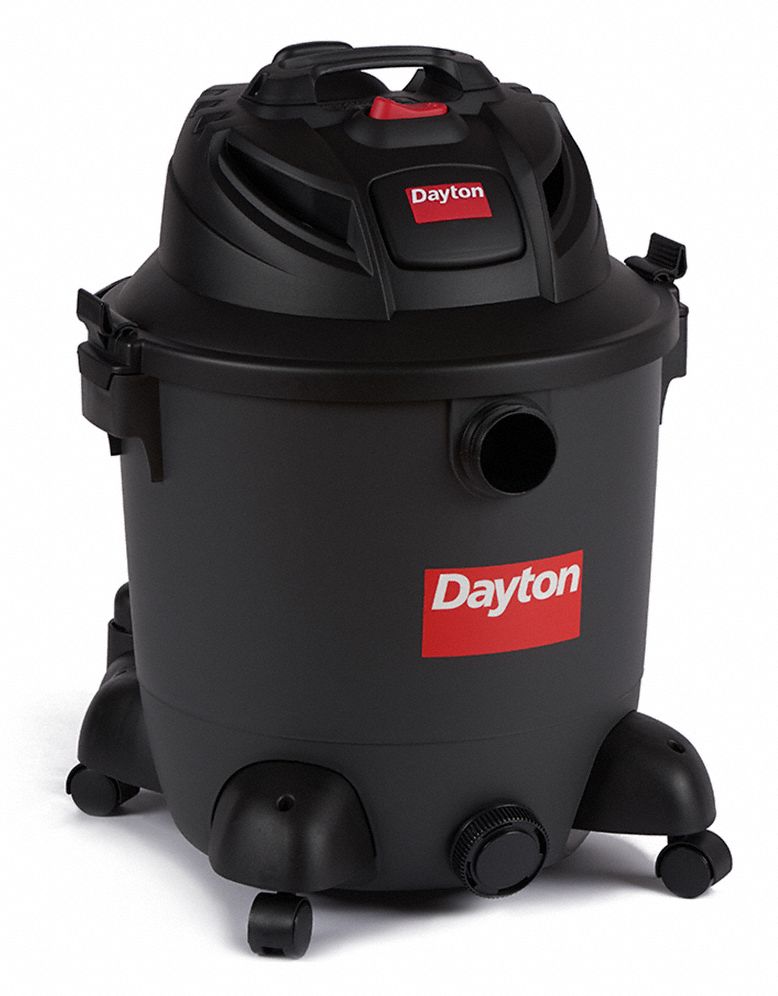 DAYTON Shop Vacuum: 12 gal Tank Size, Plastic, 2 1/2 in Vacuum Hose Dia ...