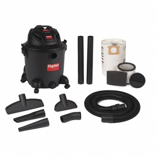 DAYTON, 12 gal Tank Size, Plastic, Shop Vacuum - 12Z214|12Z214 - Grainger