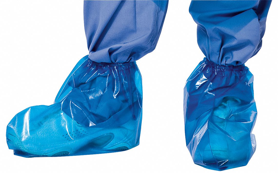 POLYCO Shoe Covers: Polyolefin, Ankle, Includes Slip Resistant Sole ...