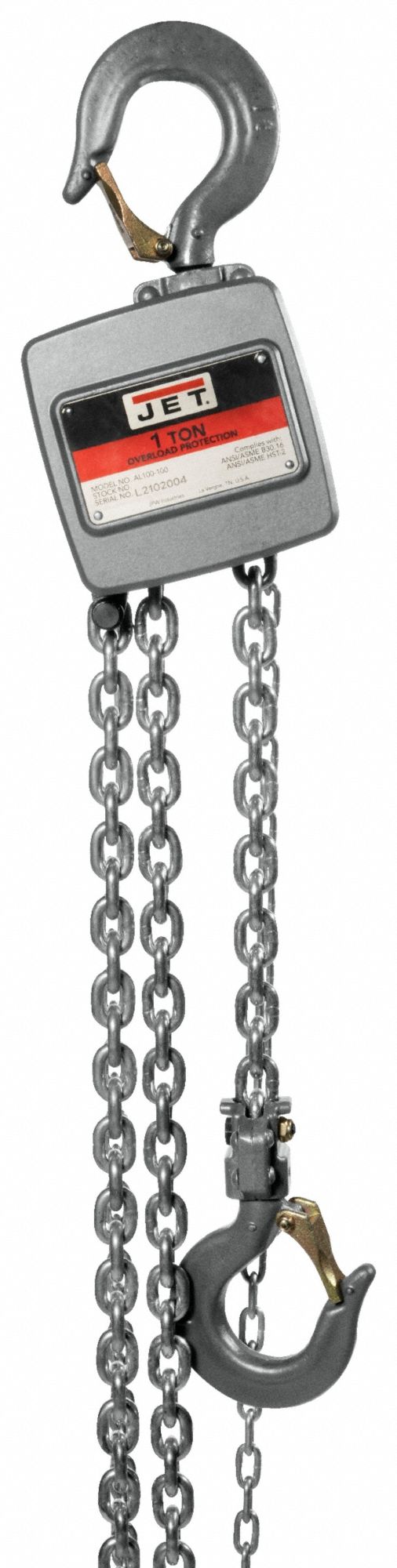 Hand Chain Hoist, 1 Ton, 10ft Lift - Grainger