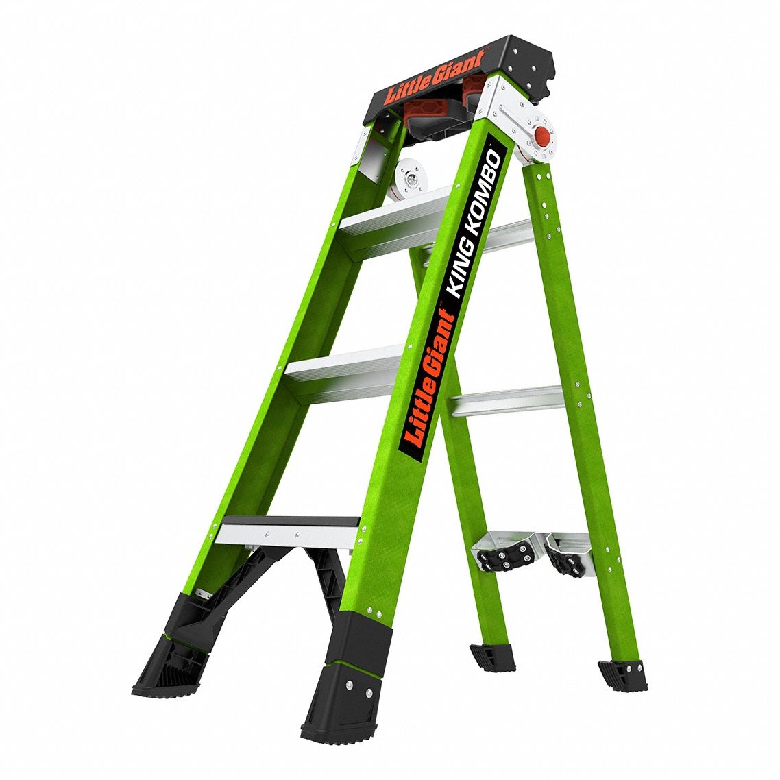 LITTLE GIANT, 3 Configurations, Fiberglass, Combination Ladder - 803J07 ...