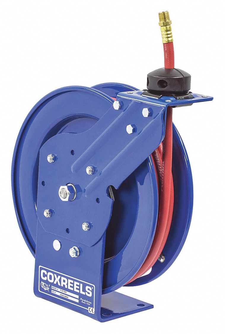 25 ft (3/8 in I.D.), 3/8 in MNPT, Spring Return Hose Reel - 135D22|P-LP ...