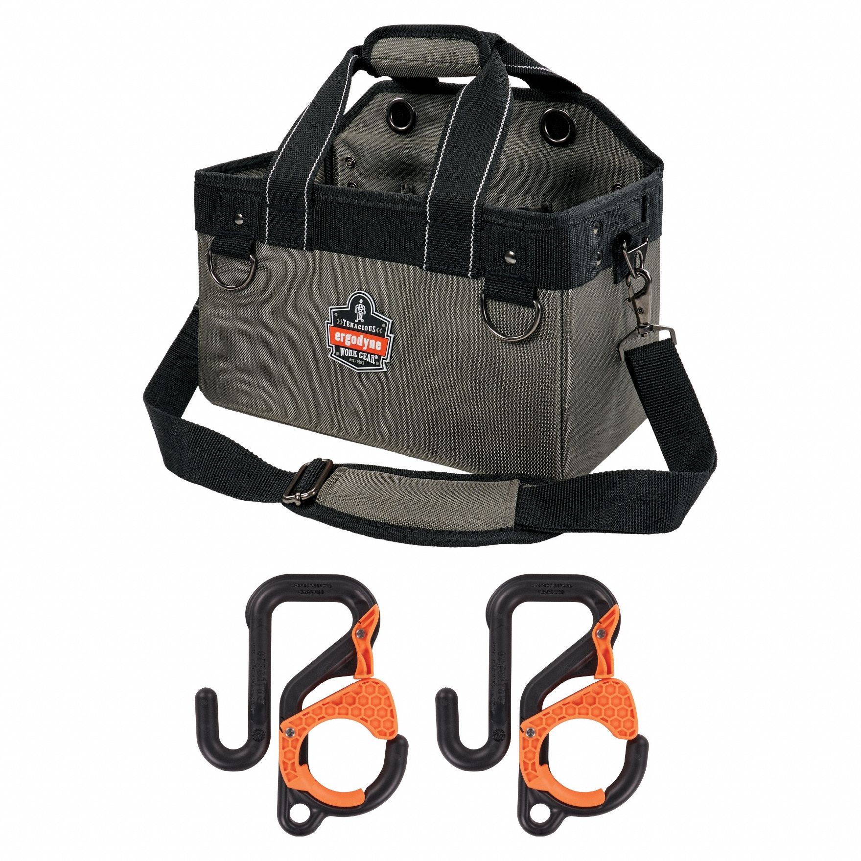 Tool Bag,Gray,Nylon/Polyester,20 lb Cap. - Grainger