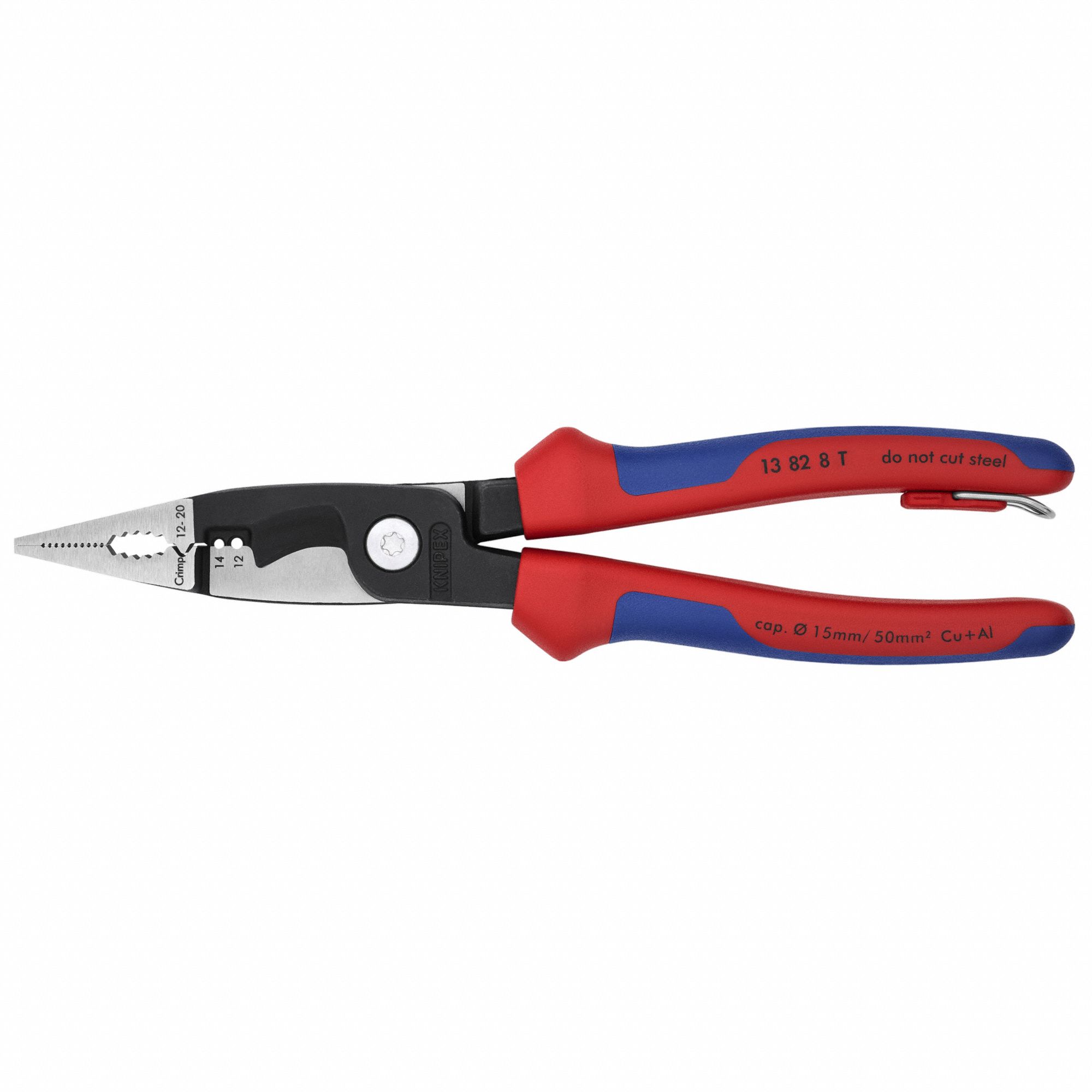 4 3/4 in Max Jaw Opening, 8 in Overall Lg, Chain Nose Plier - 54JD65|13 ...