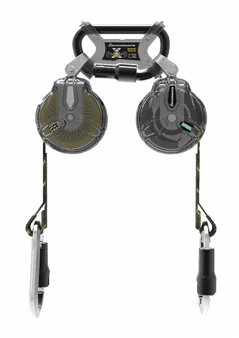 MSA, 2 1/2 in Aluminum Snap Hook Anchor, Harness Aluminum Quick-Connect ...