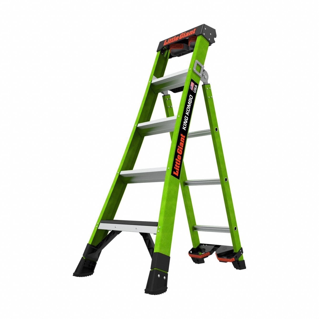 LITTLE GIANT, 3 Configurations, Fiberglass, Combination Ladder - 61LT29 ...