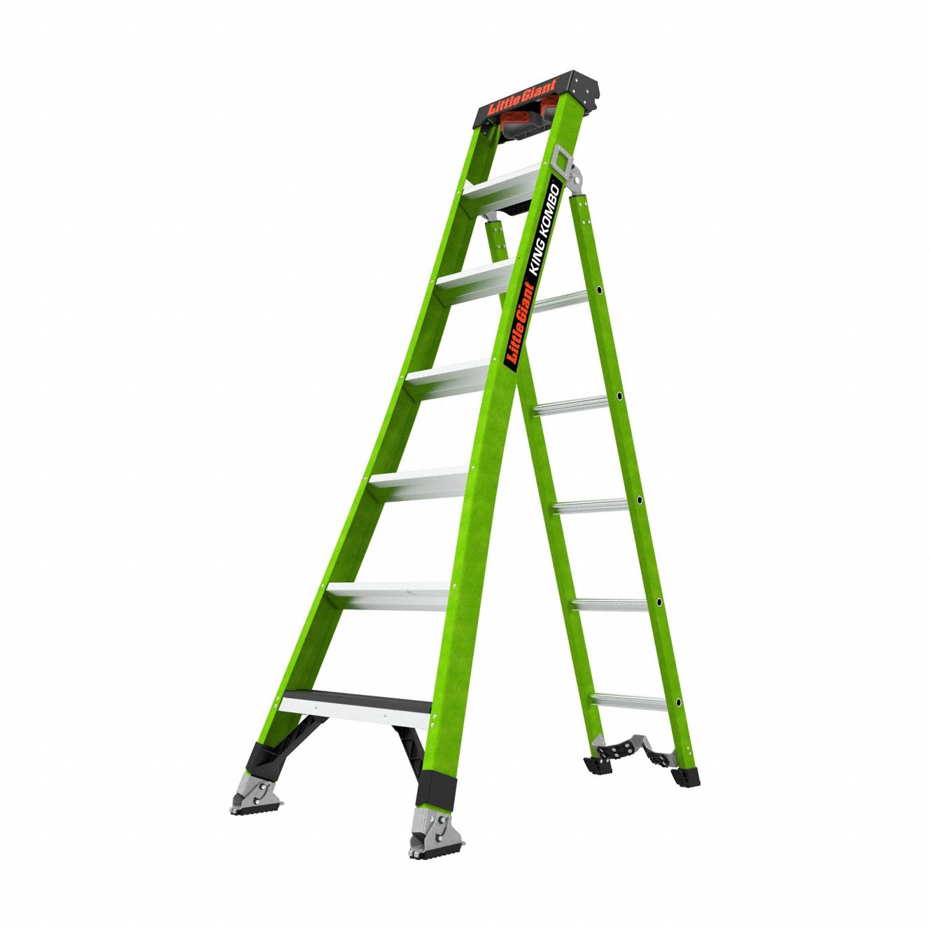 LITTLE GIANT, 3 Configurations, Fiberglass, Combination Ladder - 873MK0 ...