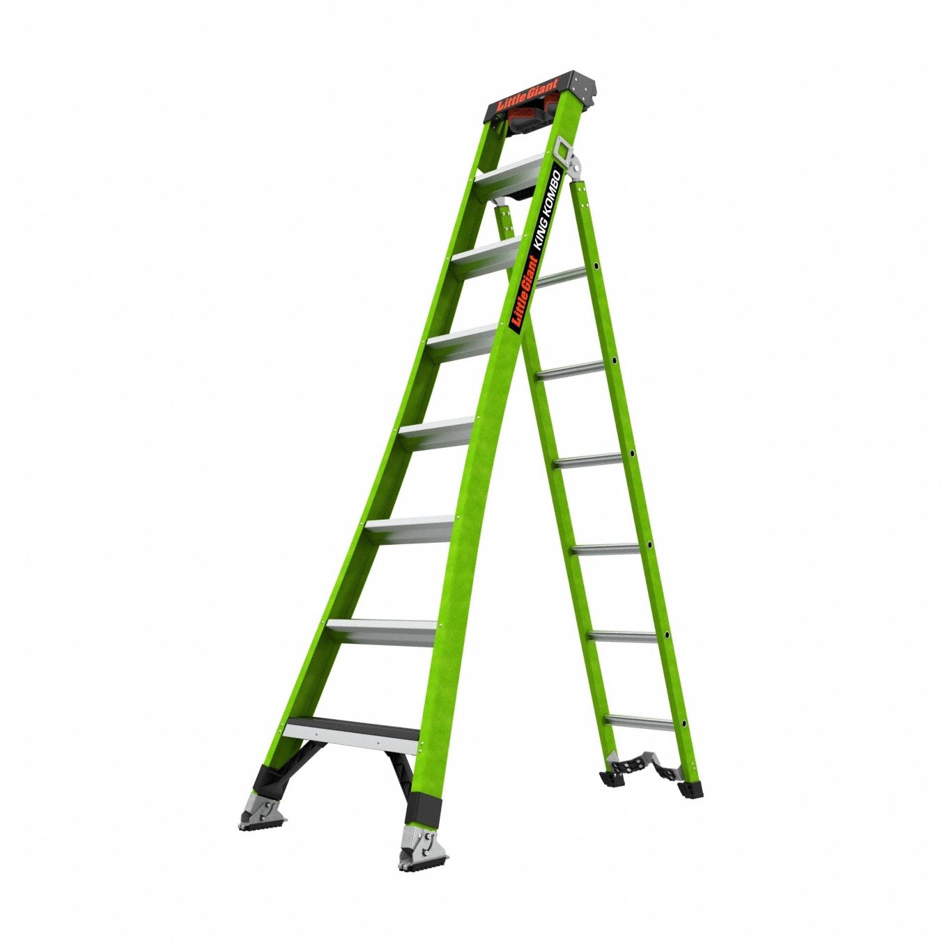 LITTLE GIANT, 3 Configurations, Fiberglass, Combination Ladder - 61LT31 ...