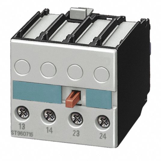 SIEMENS Auxiliary Contact Block, IEC Type, Front Mounting - 13A152|3RH19211MA11 - Grainger