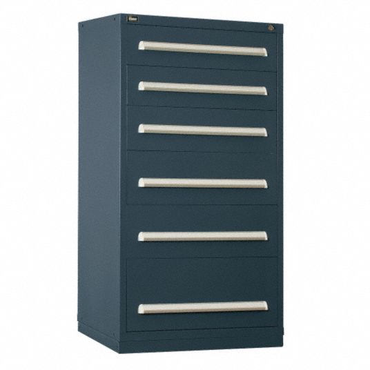 VIDMAR, 30 in x 27 3/4 in x 59 in, 6 Drawers, Modular Drawer Cabinet ...