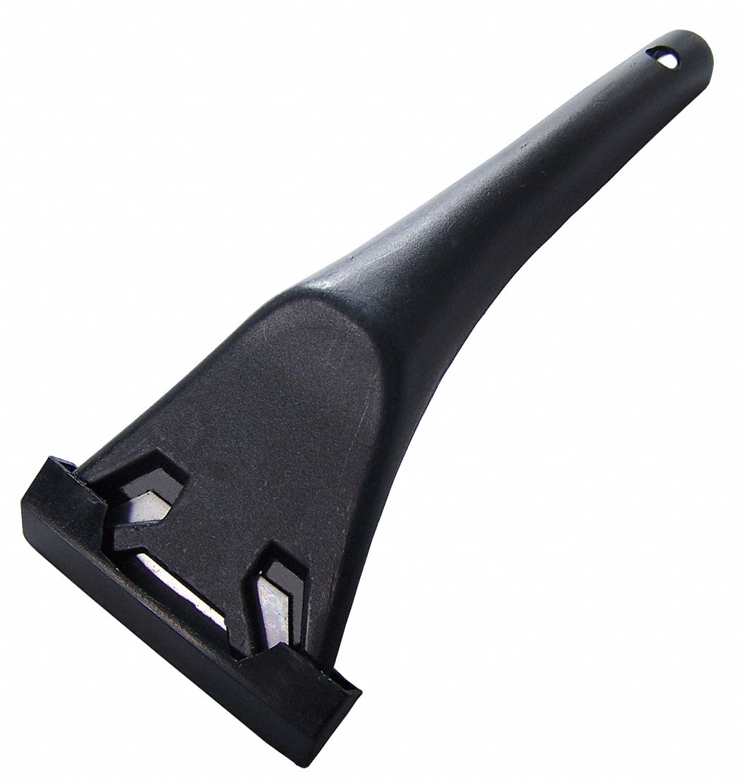 Razor Scraper with 2 7/16 in Carbon Steel Blade, Black - Grainger